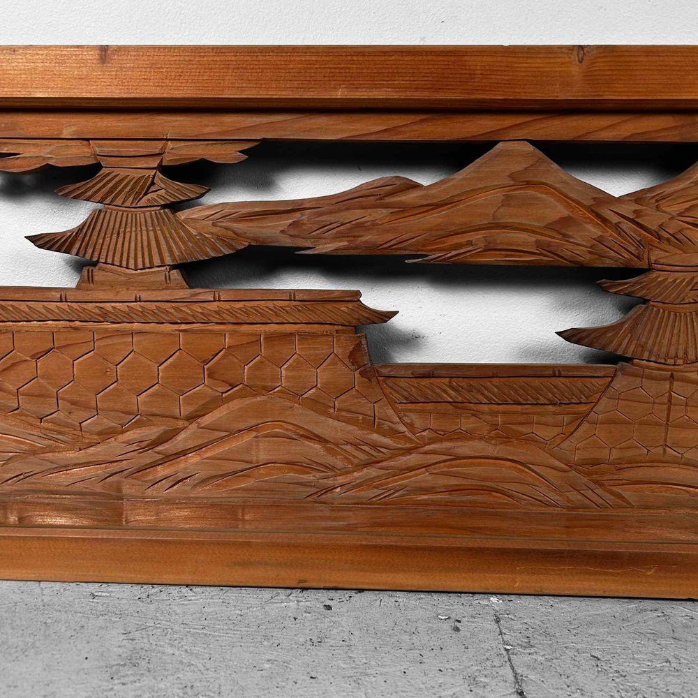 Shōwa Era Ranma Temple Wall Decoration in Wood, Japan, 1960s for sale ...