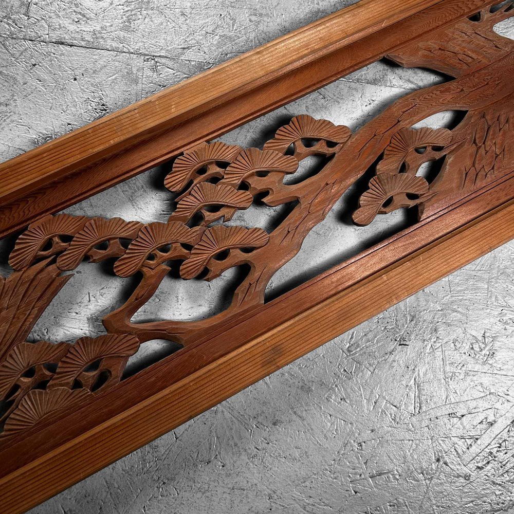 Shōwa Era Ranma Temple Wall Decoration in Wood, Japan, 1950s for sale ...