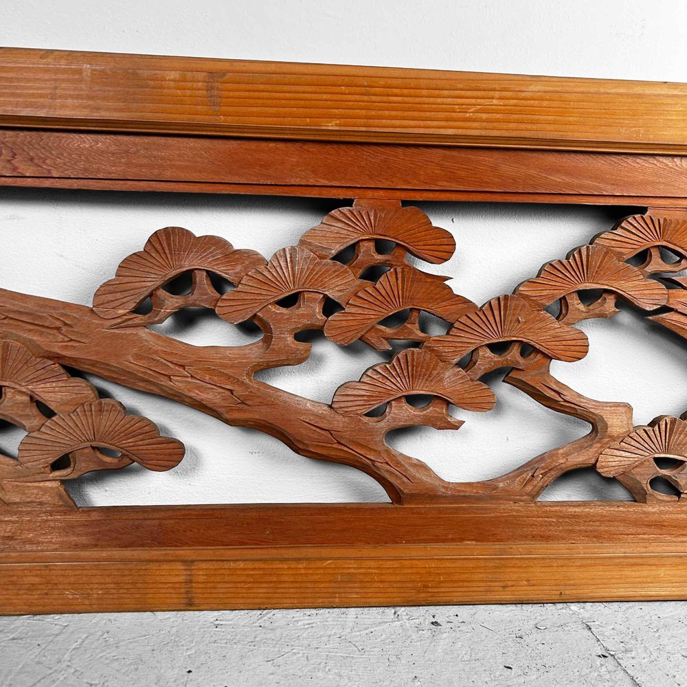 Shōwa Era Ranma Temple Wall Decoration in Wood, Japan, 1950s for sale ...