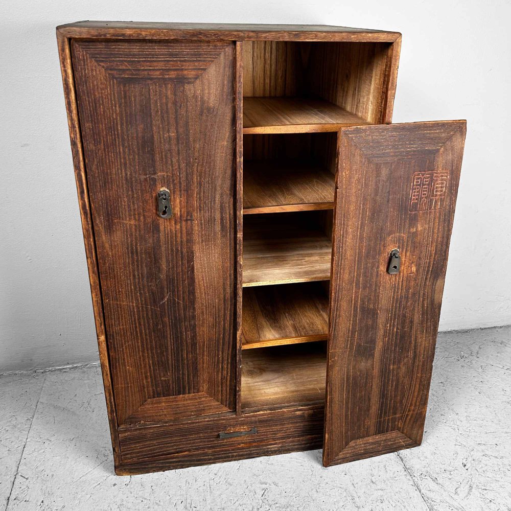 Small Japanese Tansu Storage Cabinet, 1940s for sale at Pamono