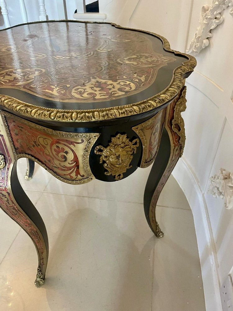 Ancient French Boulle Center Table, 1860s for sale at Pamono