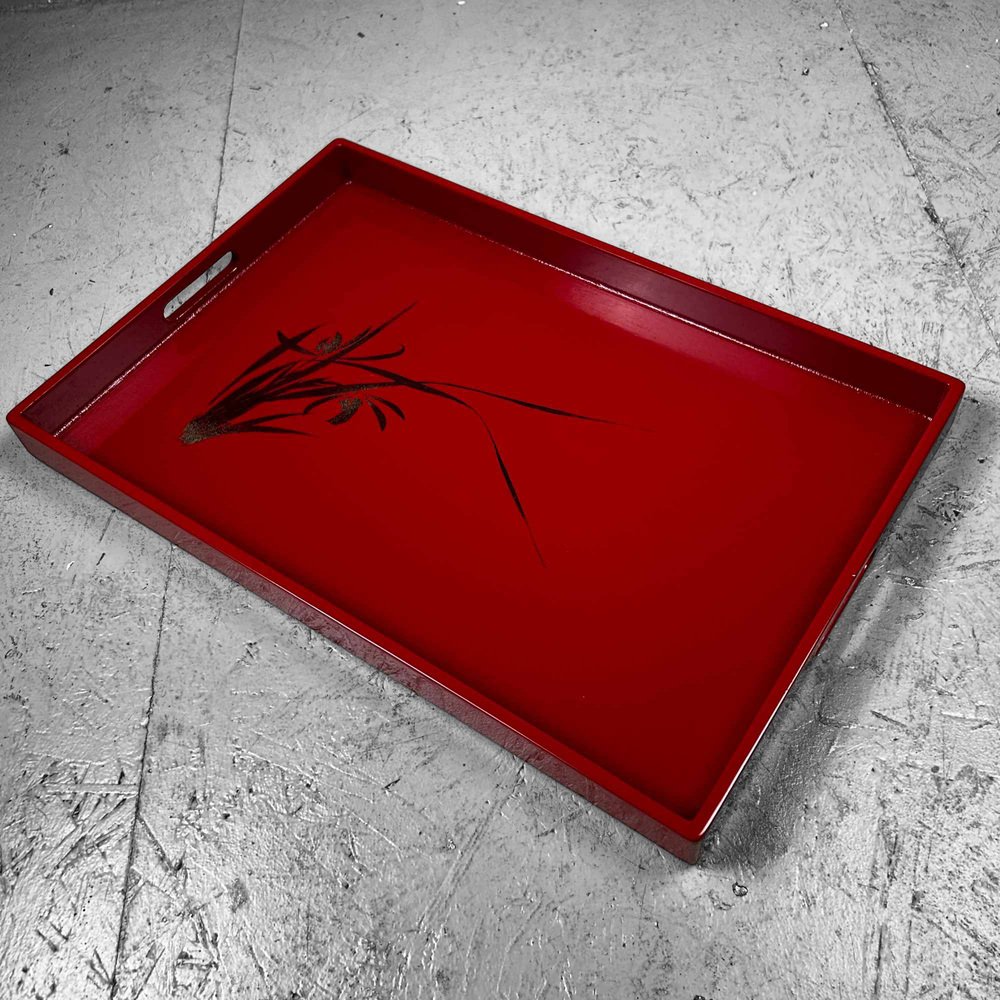 Mid-Century Shōwa Era Lacquerware Tray, Japan, 1960s for sale at Pamono