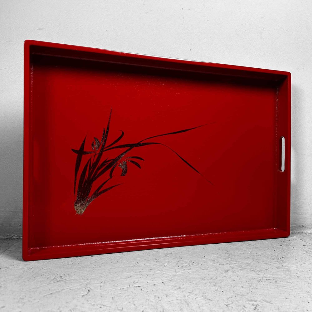 Mid-Century Shōwa Era Lacquerware Tray, Japan, 1960s for sale at Pamono