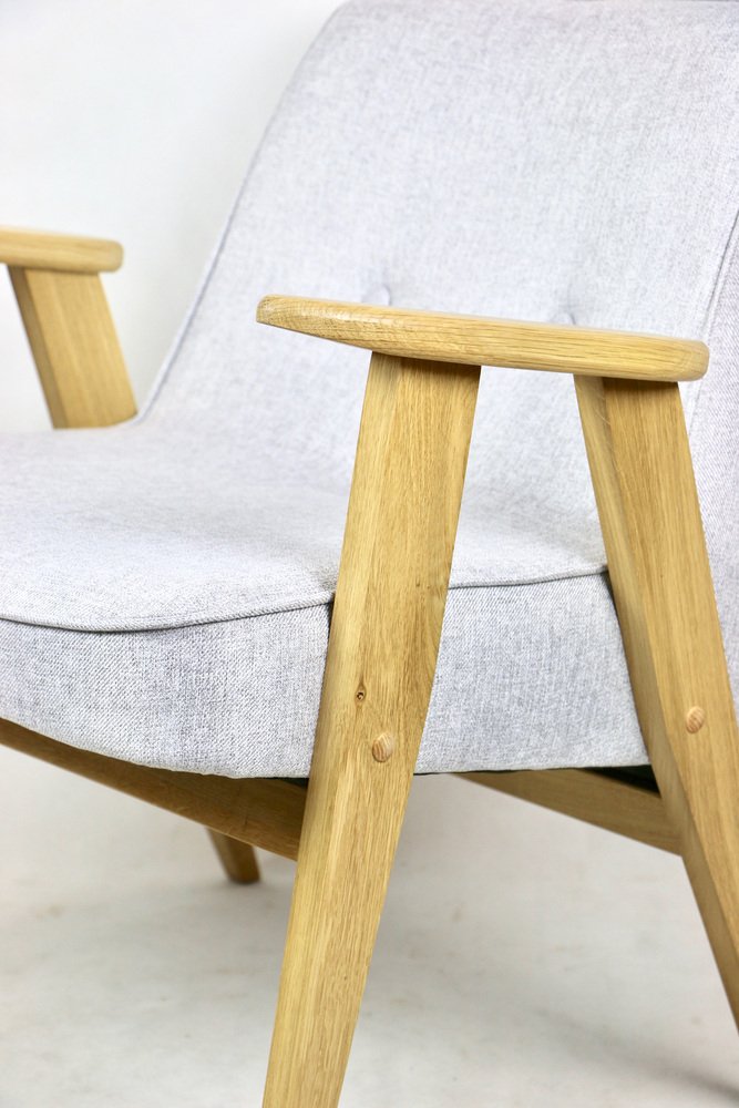 Beige & Gray Model 366 Lounge Chair by Józef Chierowski, 1970s for sale ...