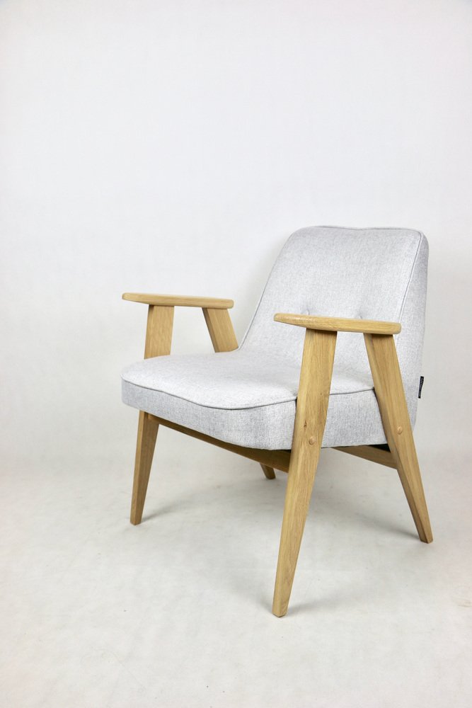 Beige & Gray Model 366 Lounge Chair by Józef Chierowski, 1970s for sale ...