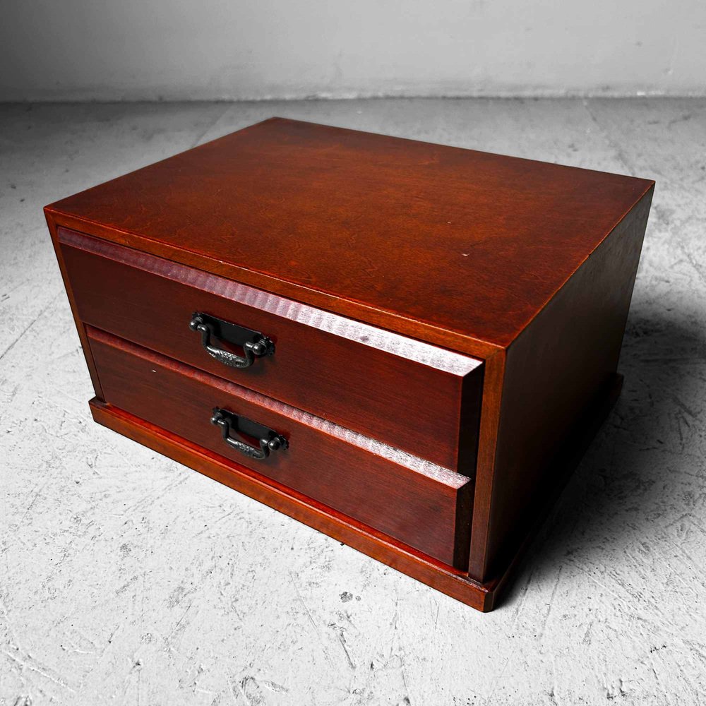 Small Japanese Wooden Box for sale at Pamono