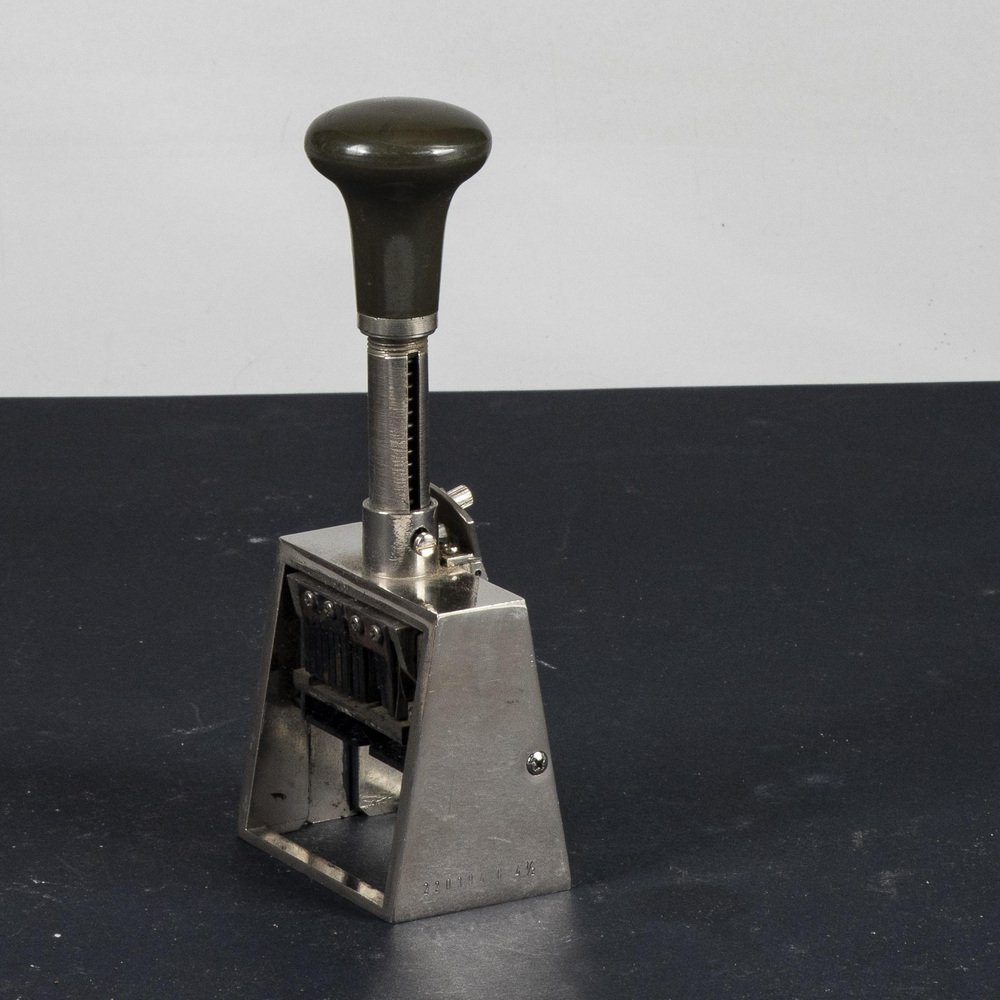 Vintage Zahlenstempel aus Kunststoff und Metall bei Pamono kaufen
