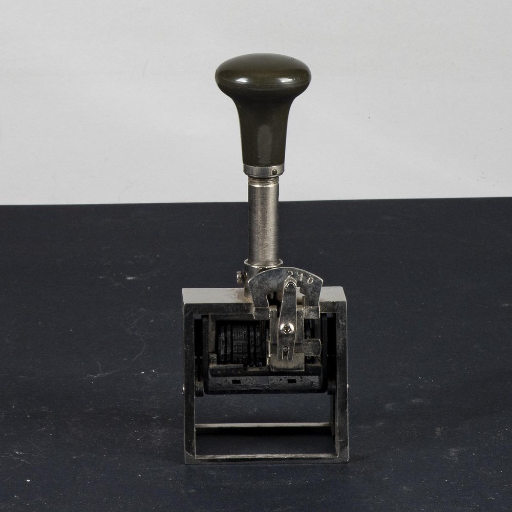 Vintage Plastic and Metal Number Stamp for sale at Pamono