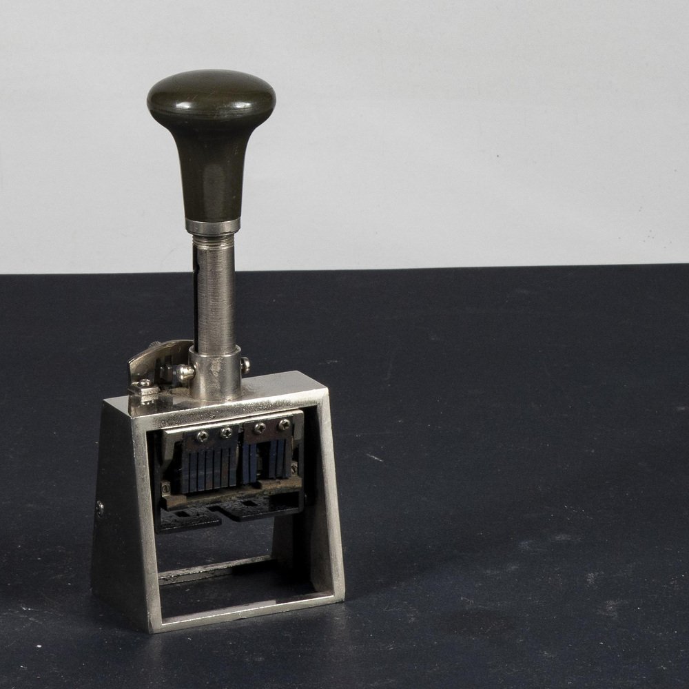Vintage Zahlenstempel aus Kunststoff und Metall bei Pamono kaufen