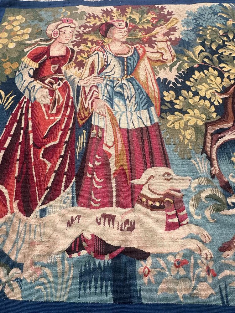 Mid-Century French Medieval Style Aubusson Tapestry, 1920s for sale at ...
