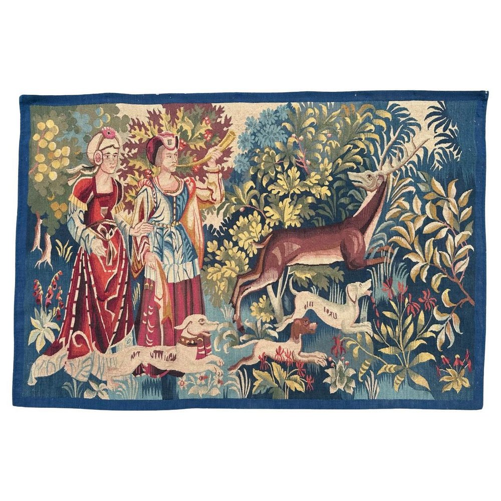 Mid-Century French Medieval Style Aubusson Tapestry, 1920s for sale at ...