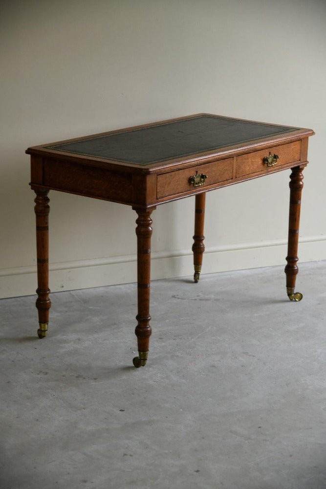 Edwardian Oak Writing Table for sale at Pamono