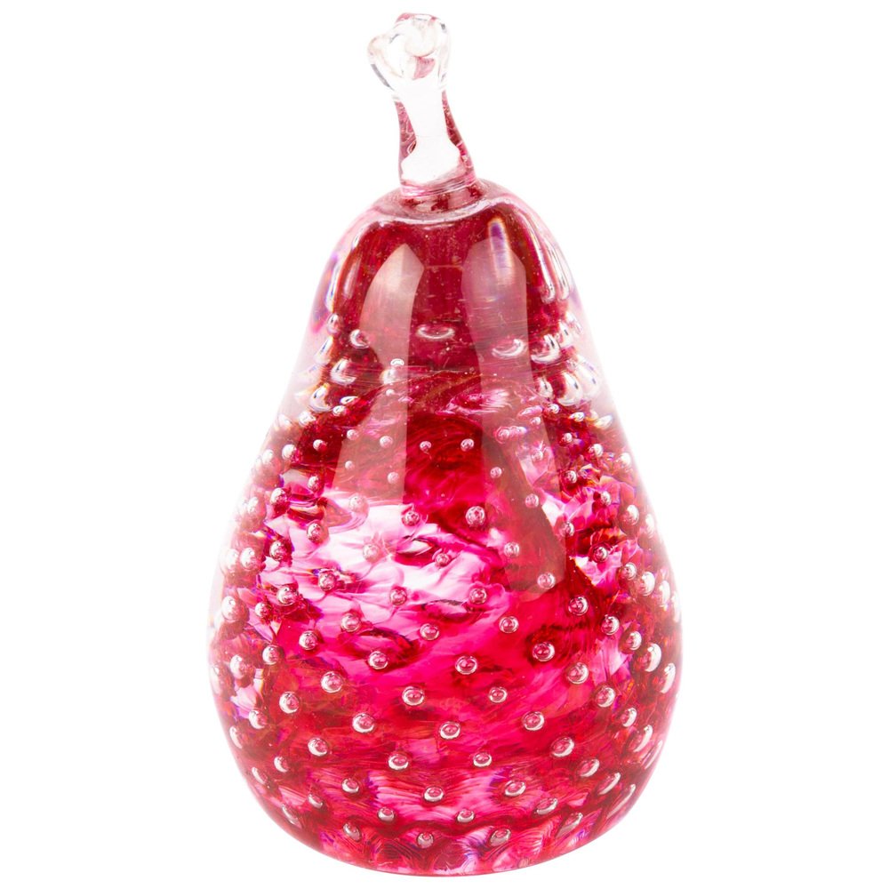 Venetian Murano Glass Desk Paperweight in Pear Shape for sale at Pamono