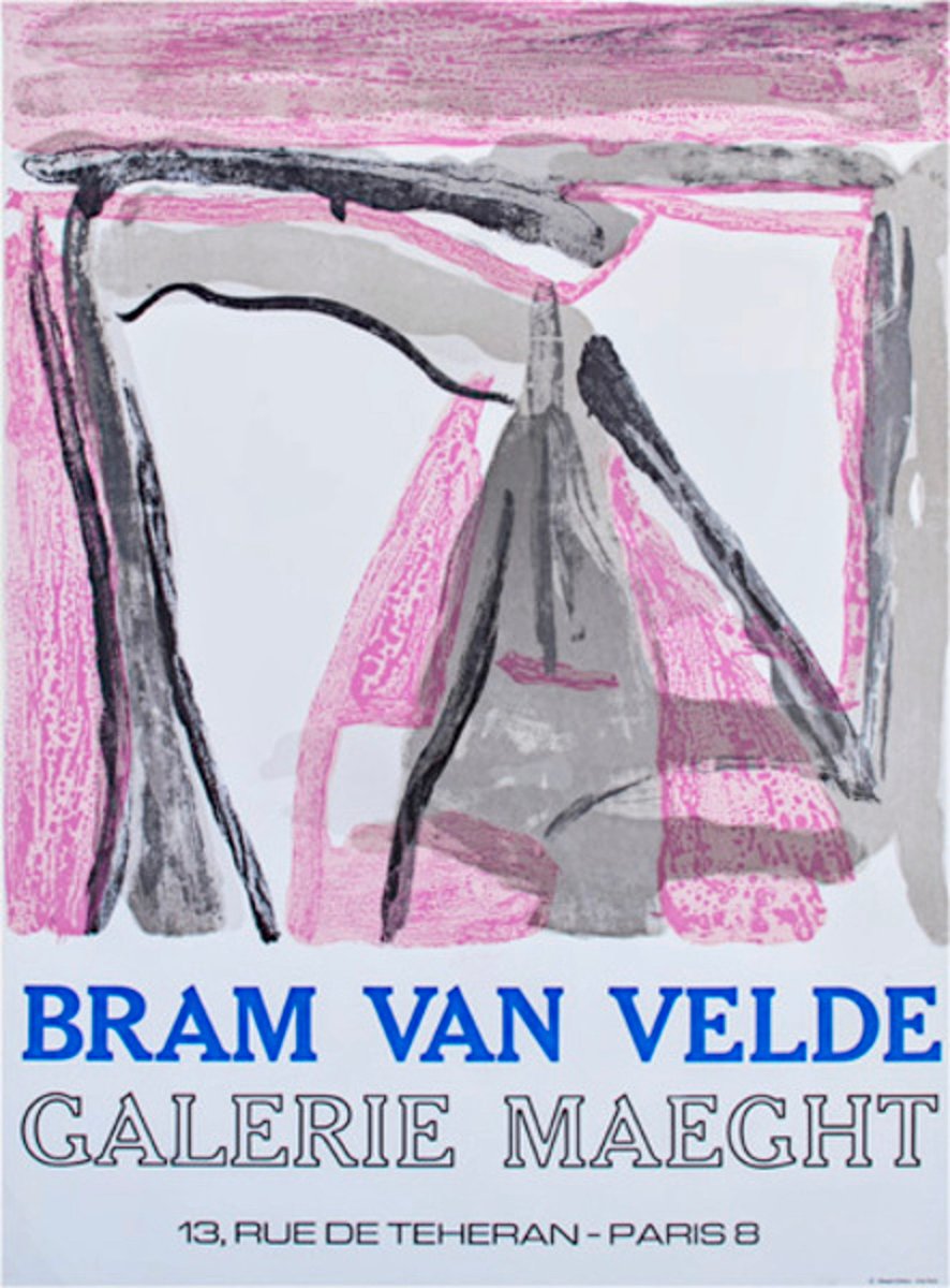 Bram Van Velde, Original Poster, 1975, Lithograph for sale at Pamono