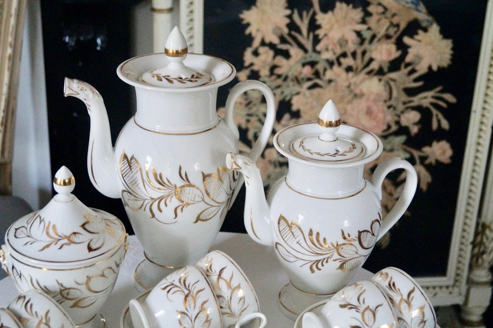 Antique Paris Porcelain Coffee Service, France, 1865, Set of 11 for ...