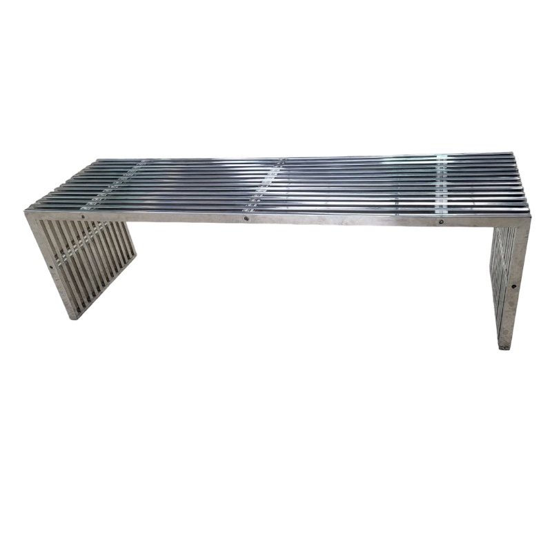 Vintage Chrome Metal Bench for sale at Pamono