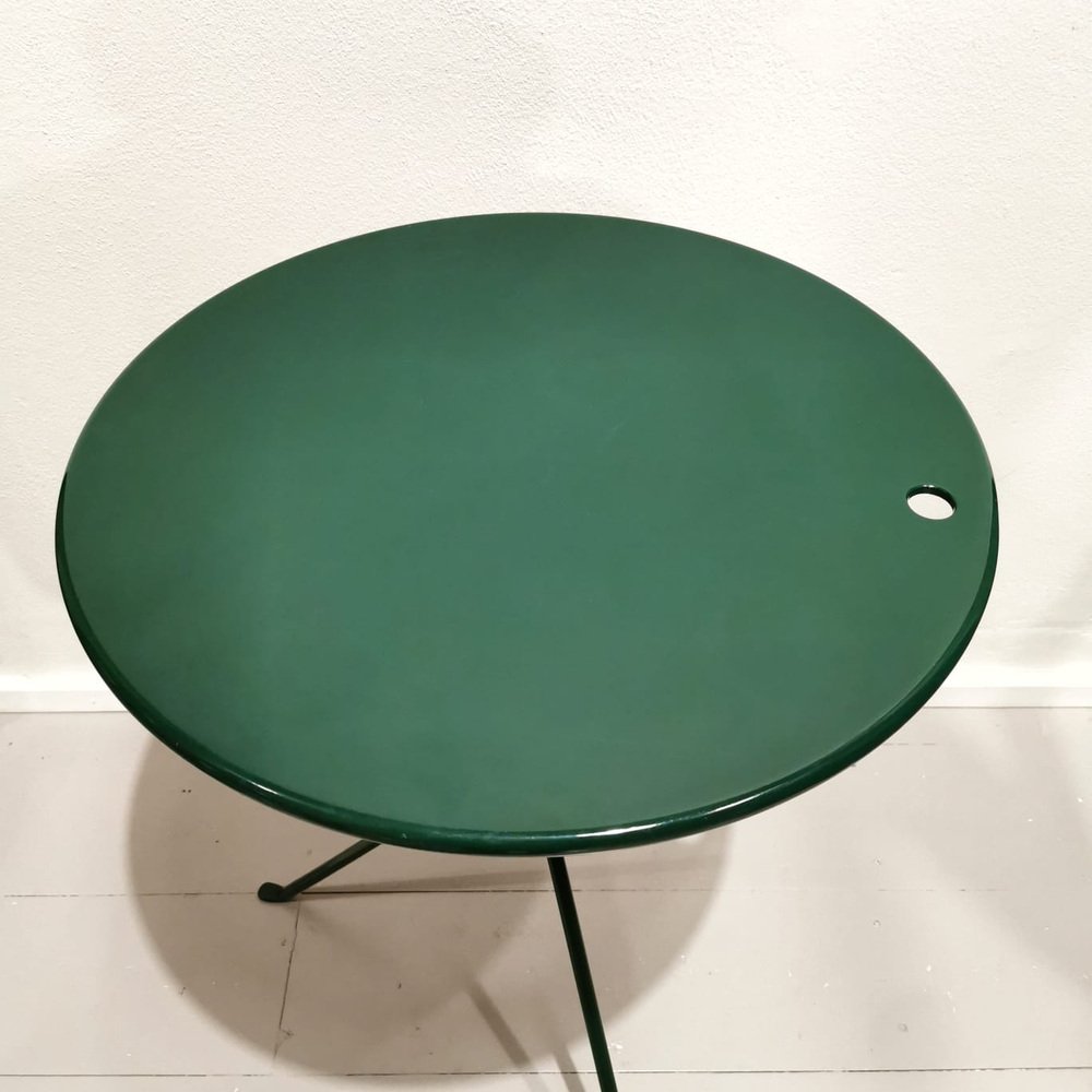 Cumano Table in Green Metal by Achille Castiglioni for Zanotta, 1980s ...
