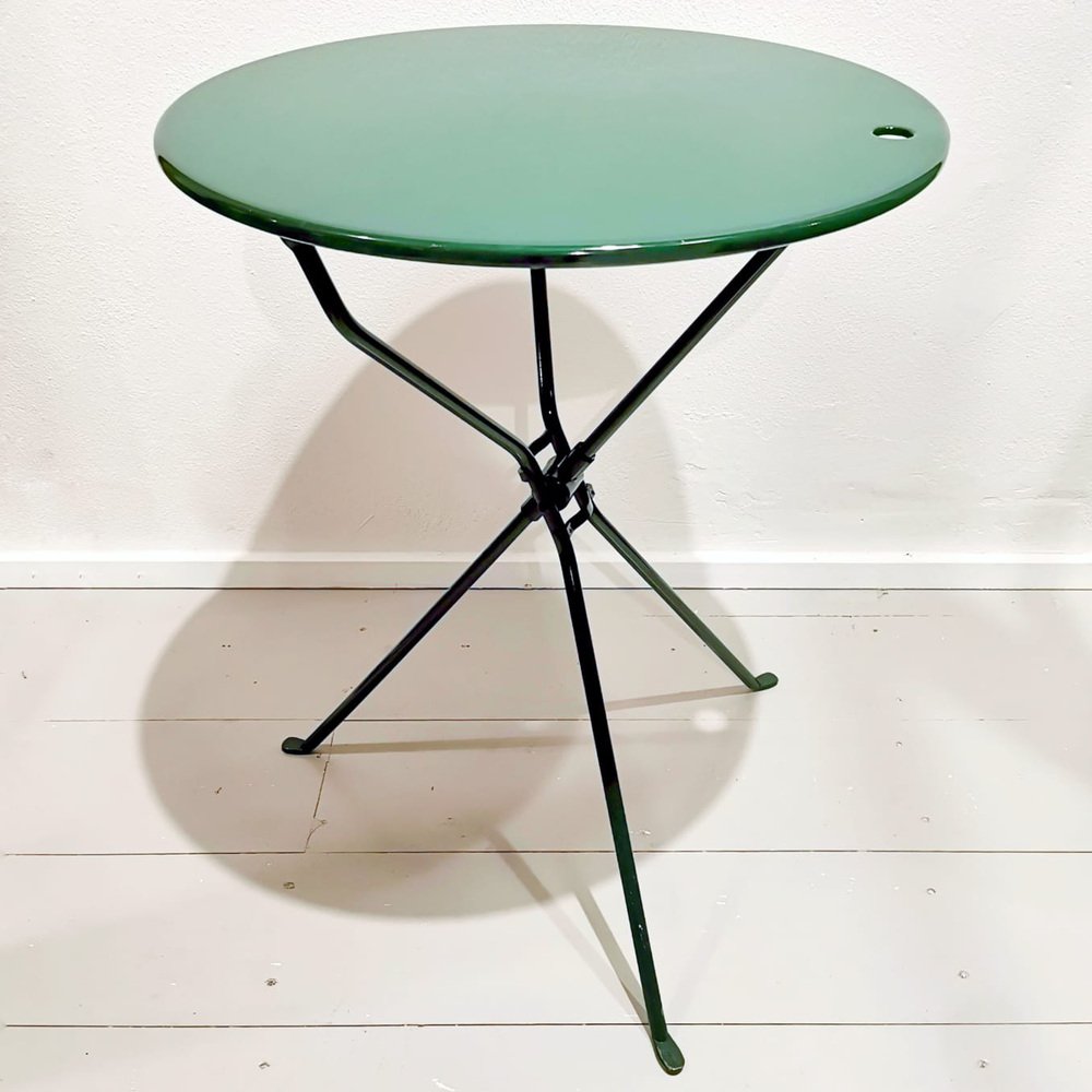 Cumano Table in Green Metal by Achille Castiglioni for Zanotta, 1980s ...