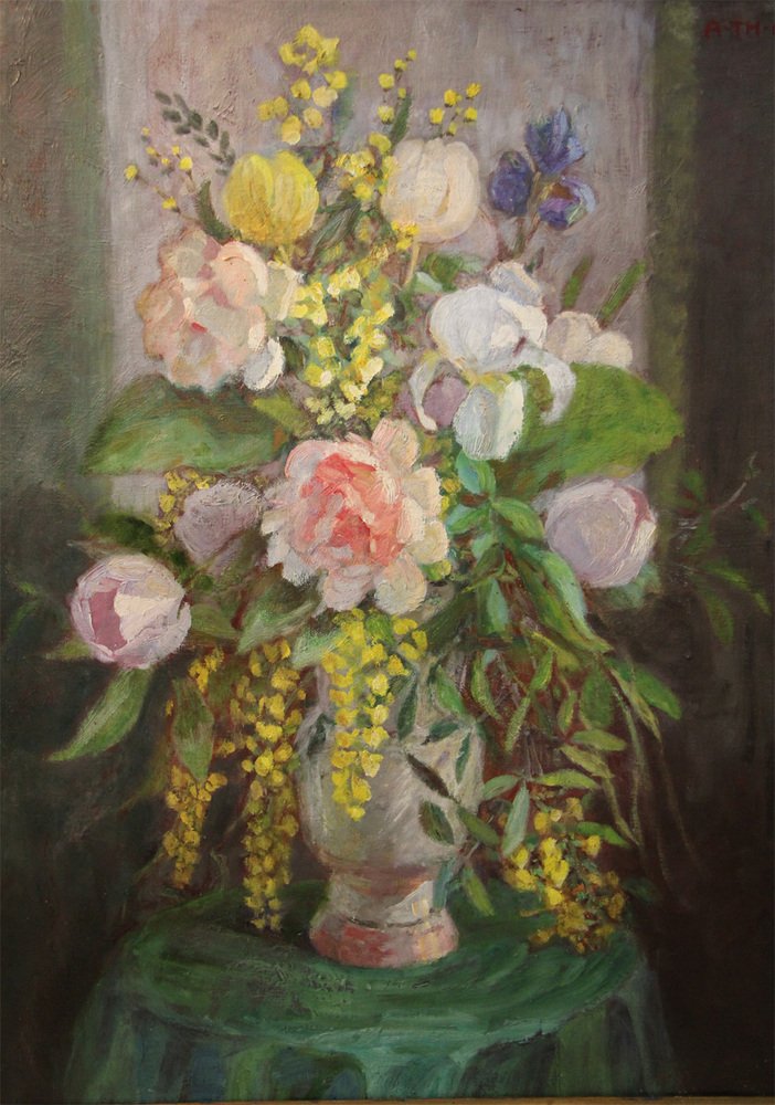 Augusta Thejll Clemmensen, Bouquet in a Vase, 1930, Oil on Canvas ...