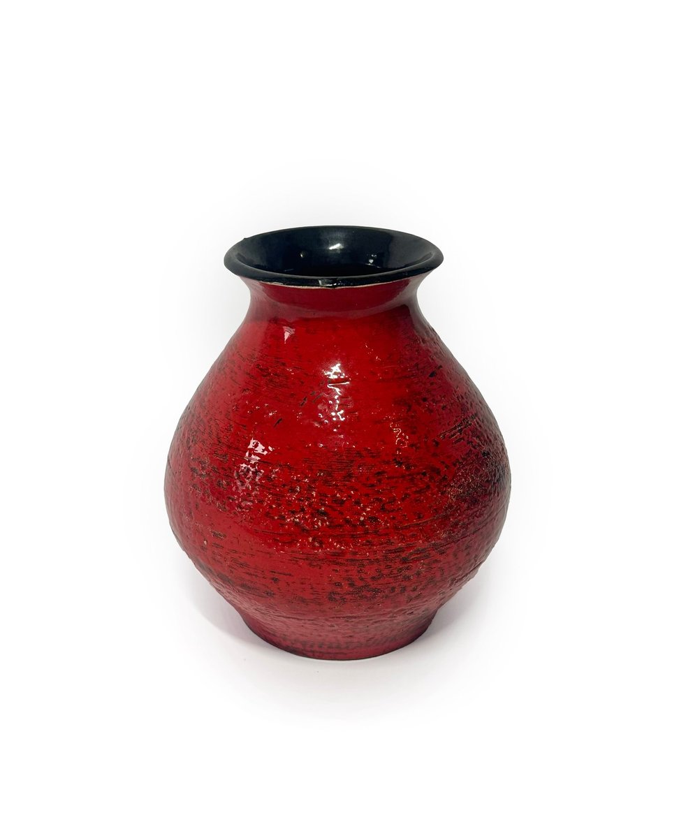Vintage Red Pottery Vase for sale at Pamono