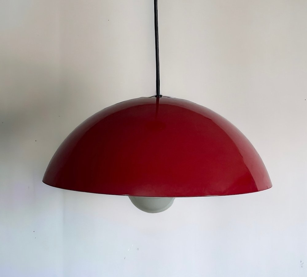 Coupe 1835 Hanging Lamp in Glossy Red Hue by Elio Martinelli for ...