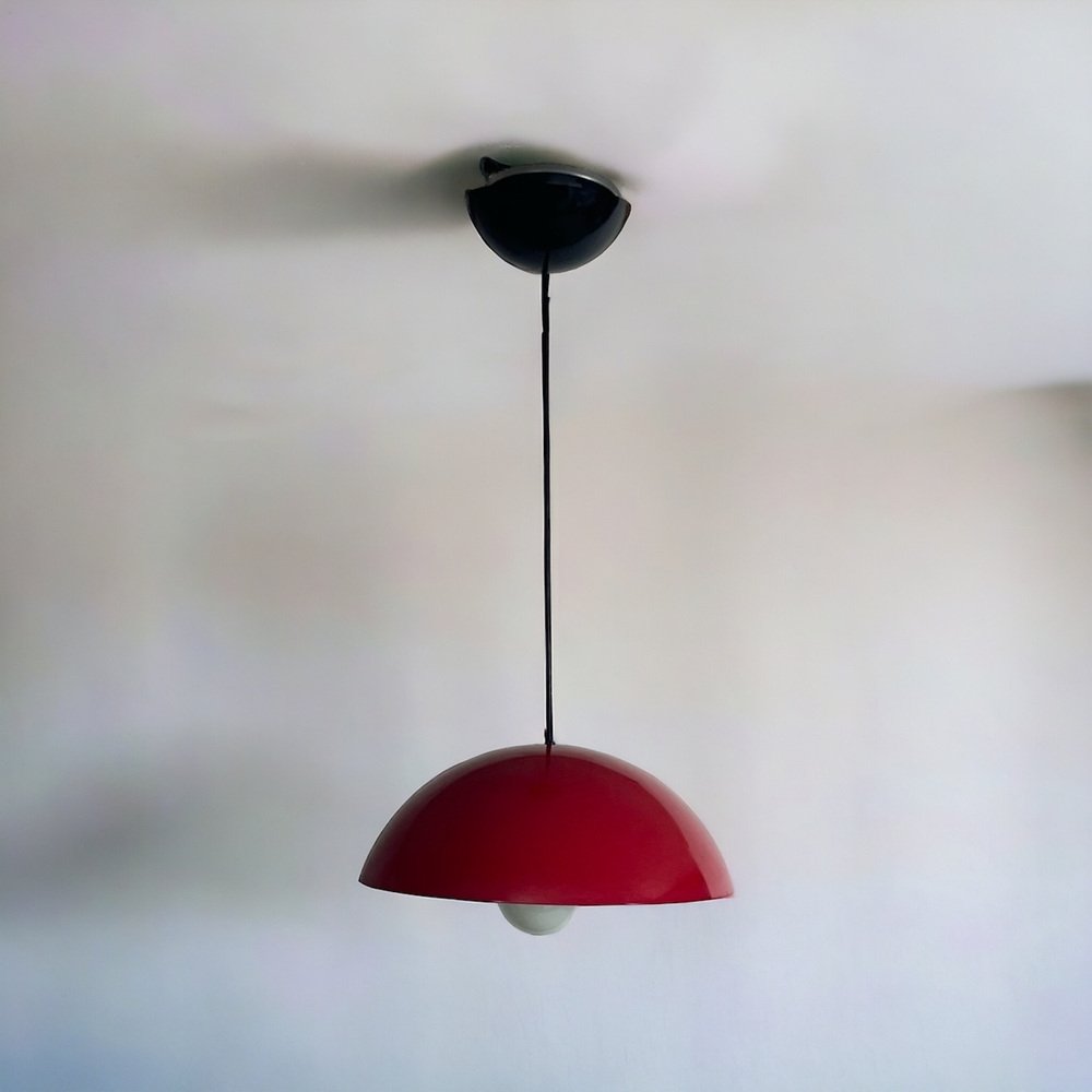 Coupe 1835 Hanging Lamp in Glossy Red Hue by Elio Martinelli for ...