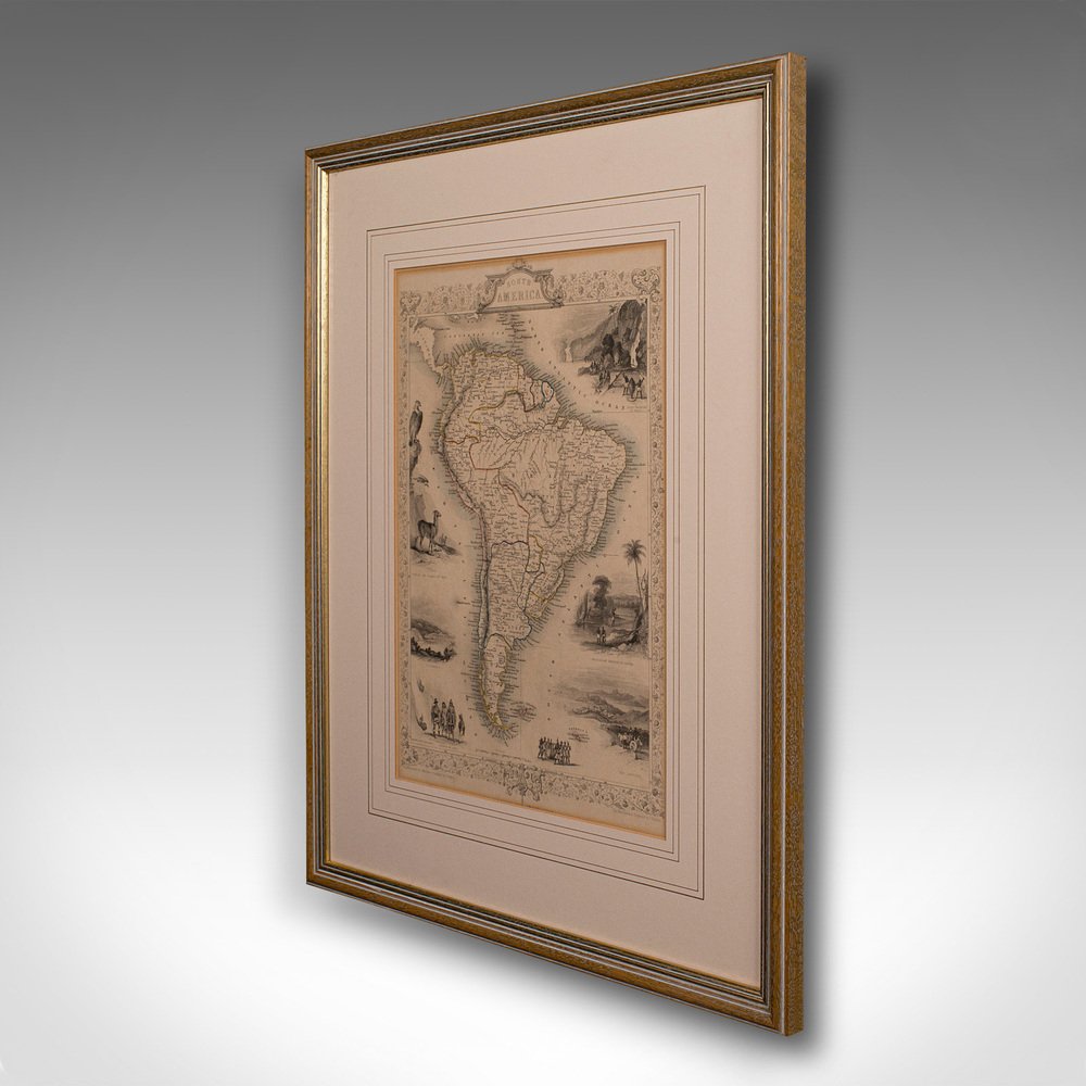 Antique English Lithography Map of South America for sale at Pamono