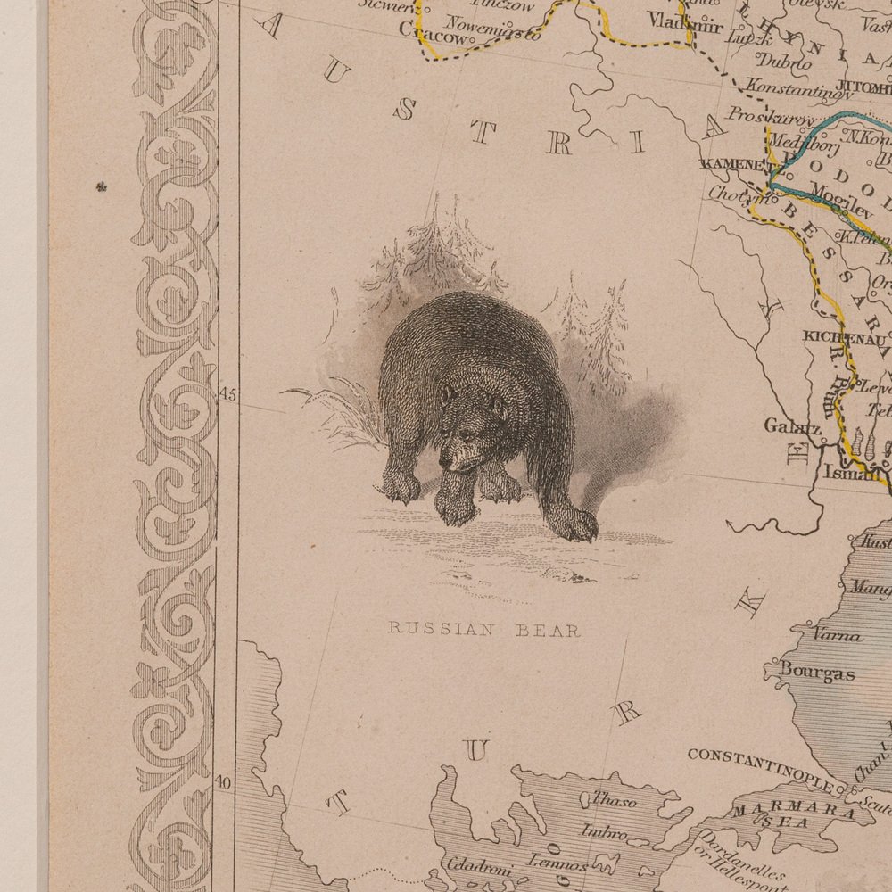 Antique Lithography Map for sale at Pamono