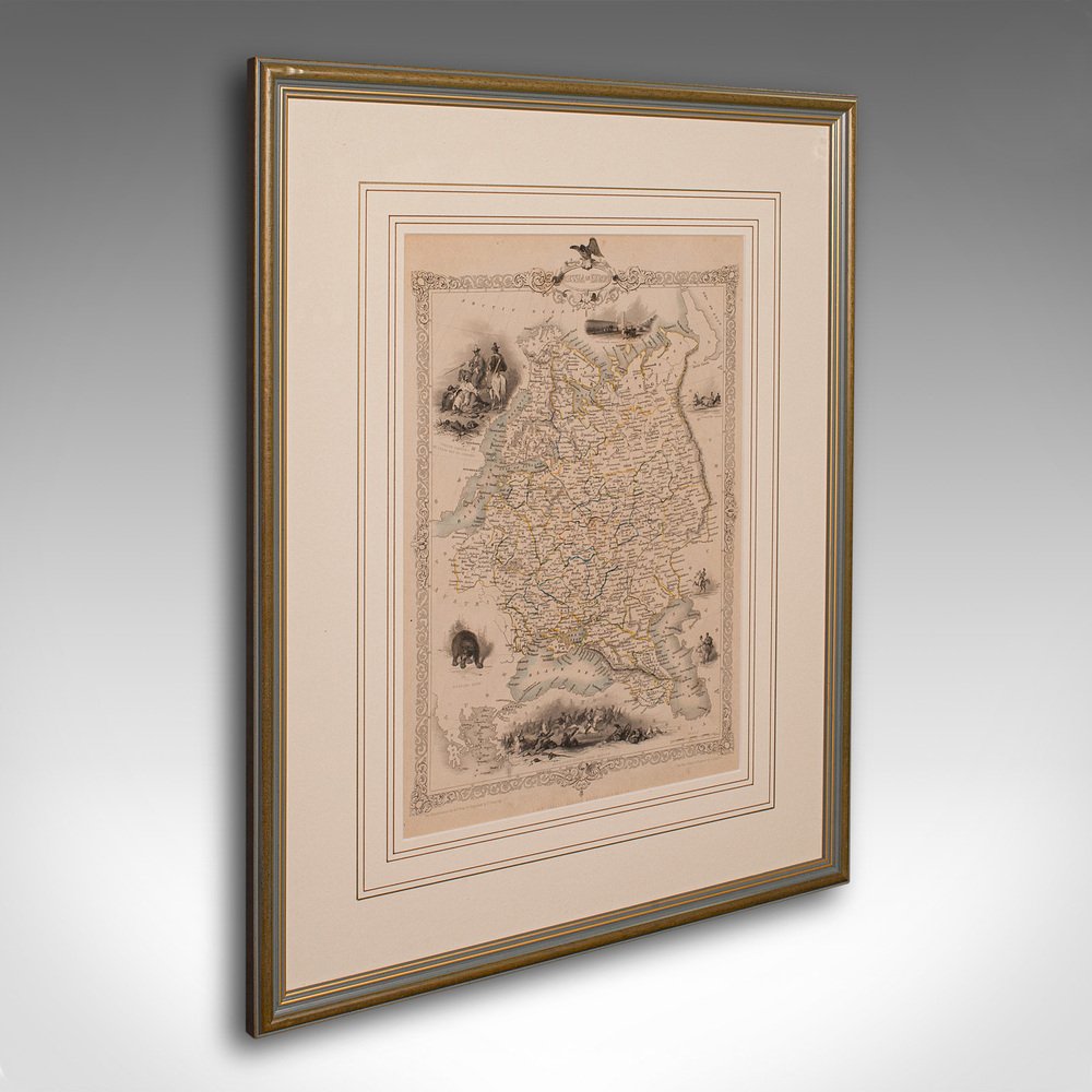 Antique Lithography Map for sale at Pamono