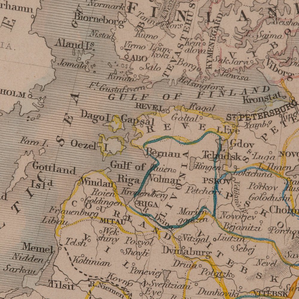 Antique Lithography Map for sale at Pamono