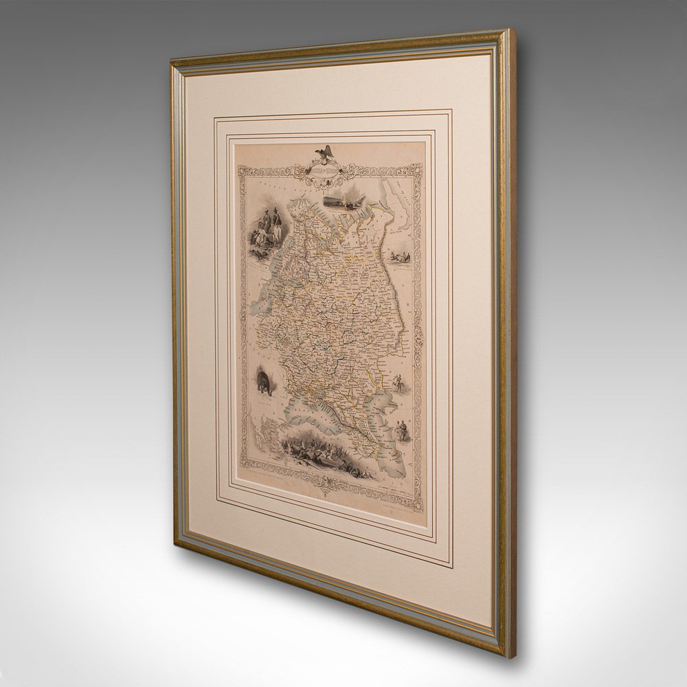 Antique Lithography Map for sale at Pamono