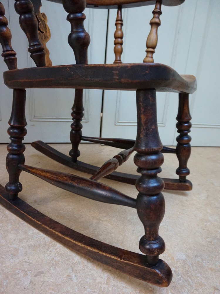 Antique Windsor Rocking Chair, 1850 for sale at Pamono