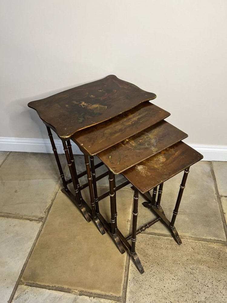 Edwardian Nesting Tables, 1900s, Set of 4 for sale at Pamono