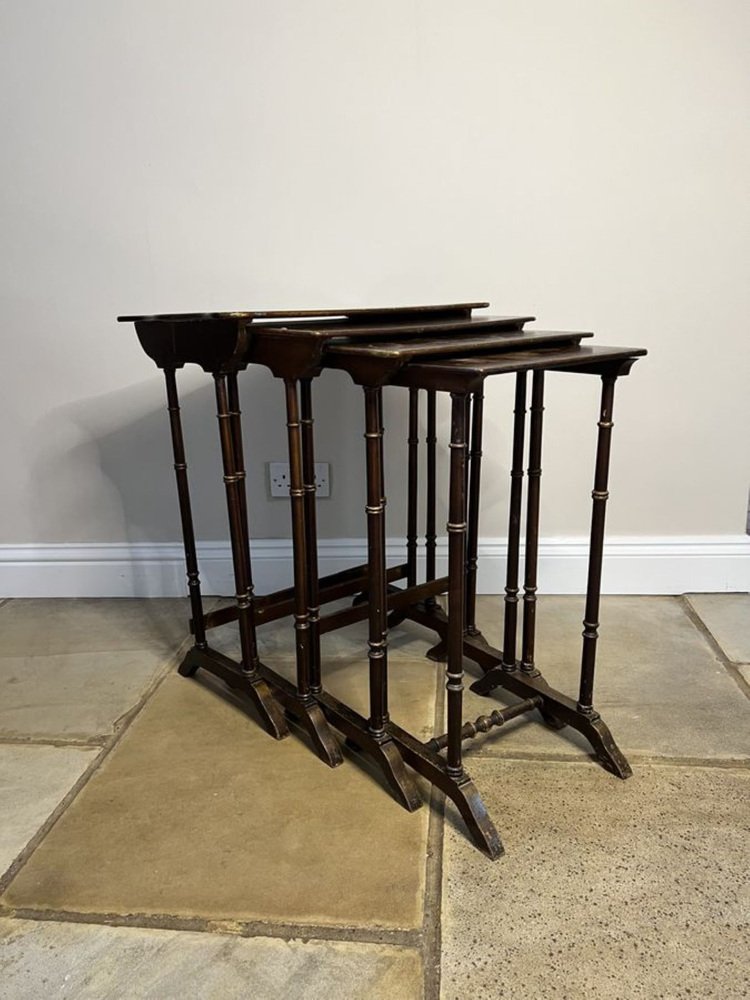 Edwardian Nesting Tables, 1900s, Set of 4 for sale at Pamono