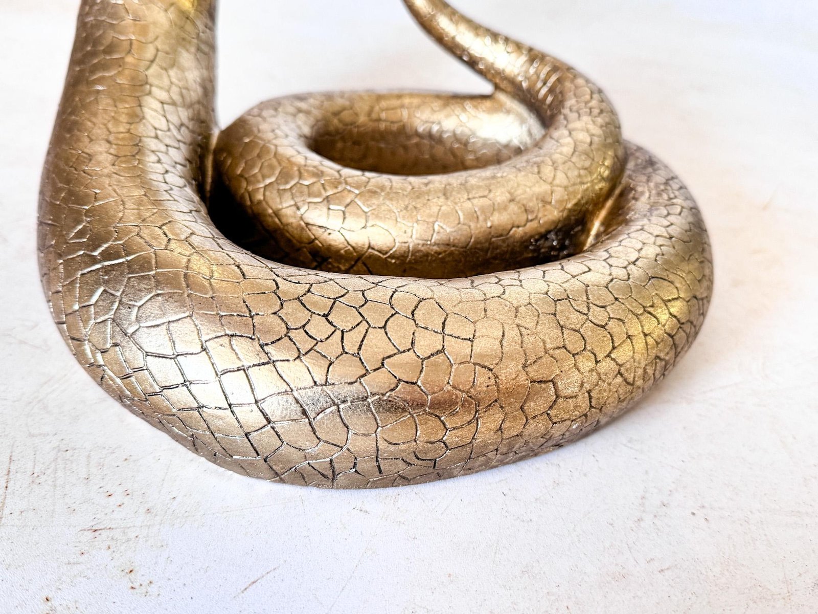 20th Century Snake Resin Gilt Sculpture Standing Cobra, France for sale ...