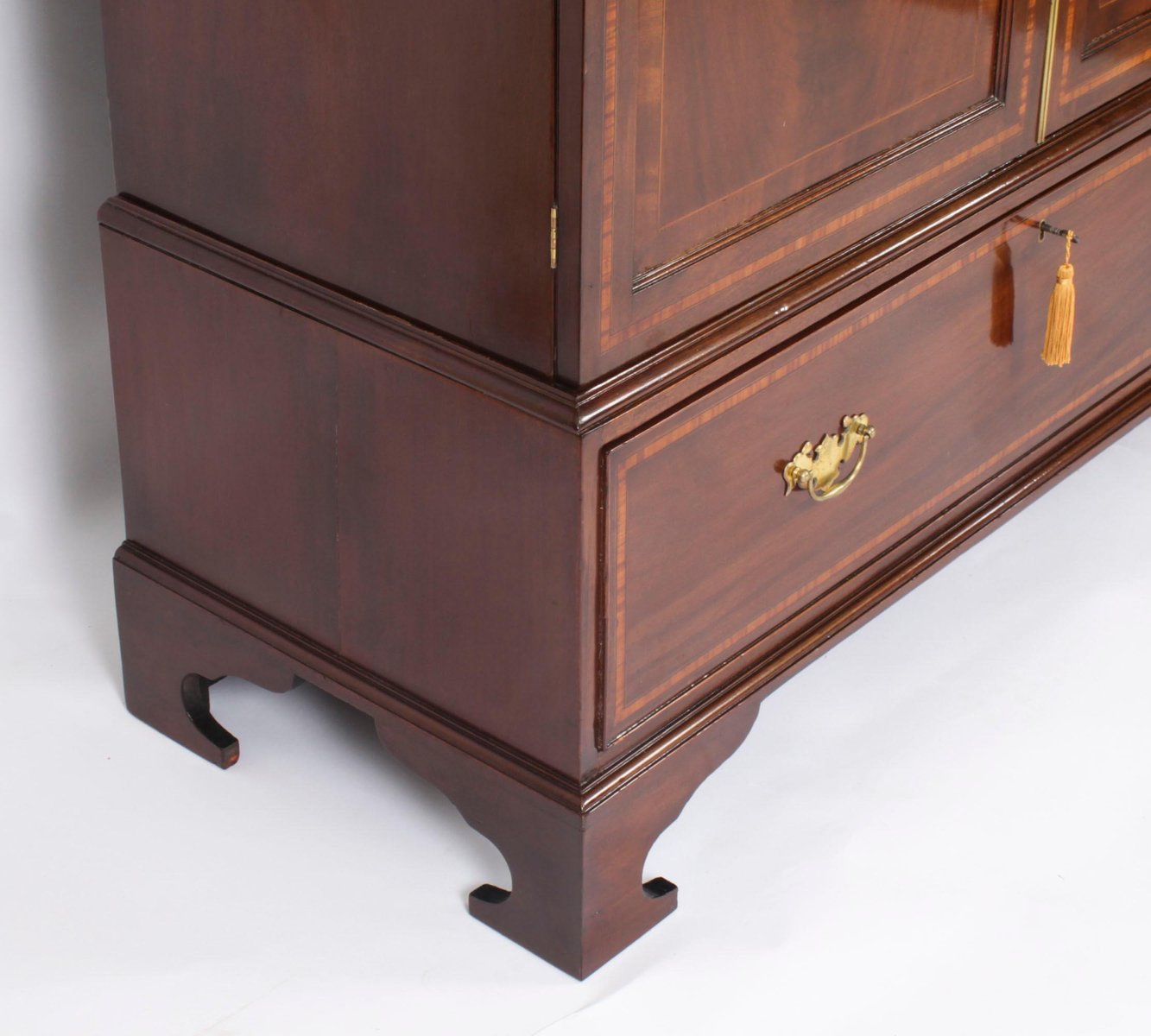 19th Century English Victorian Flame Wardrobe for sale at Pamono
