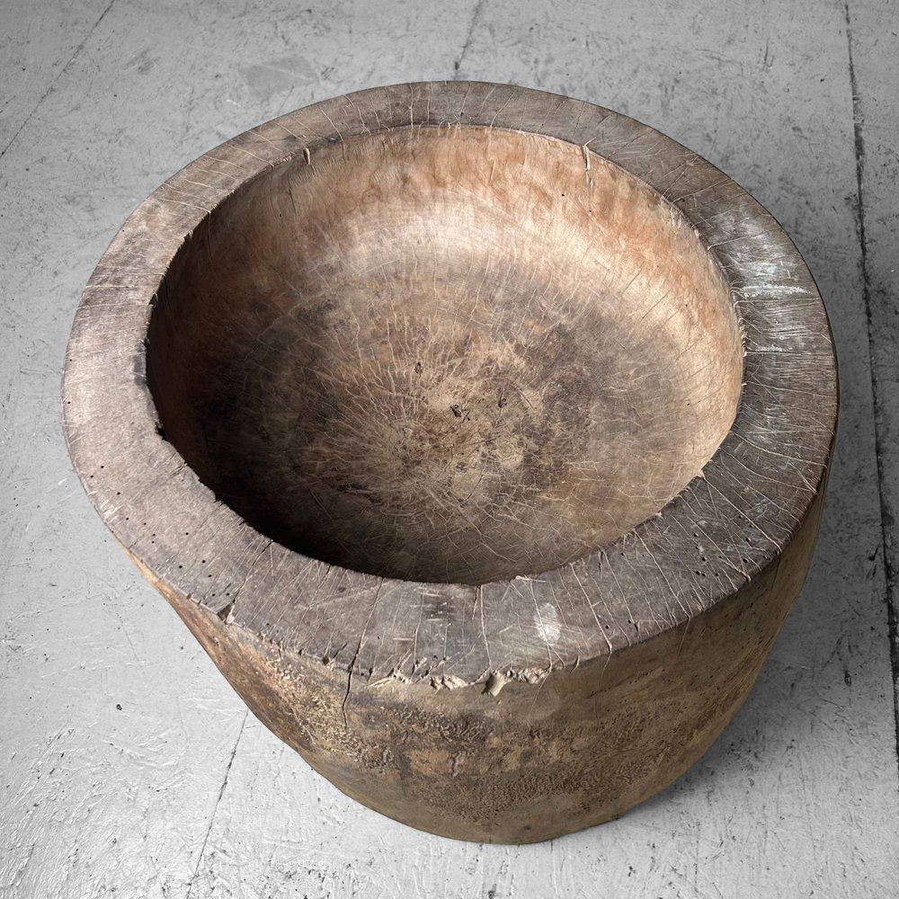 Late Meiji Japanese Mochi-Tsuki Usu Mortar, 1890s for sale at Pamono