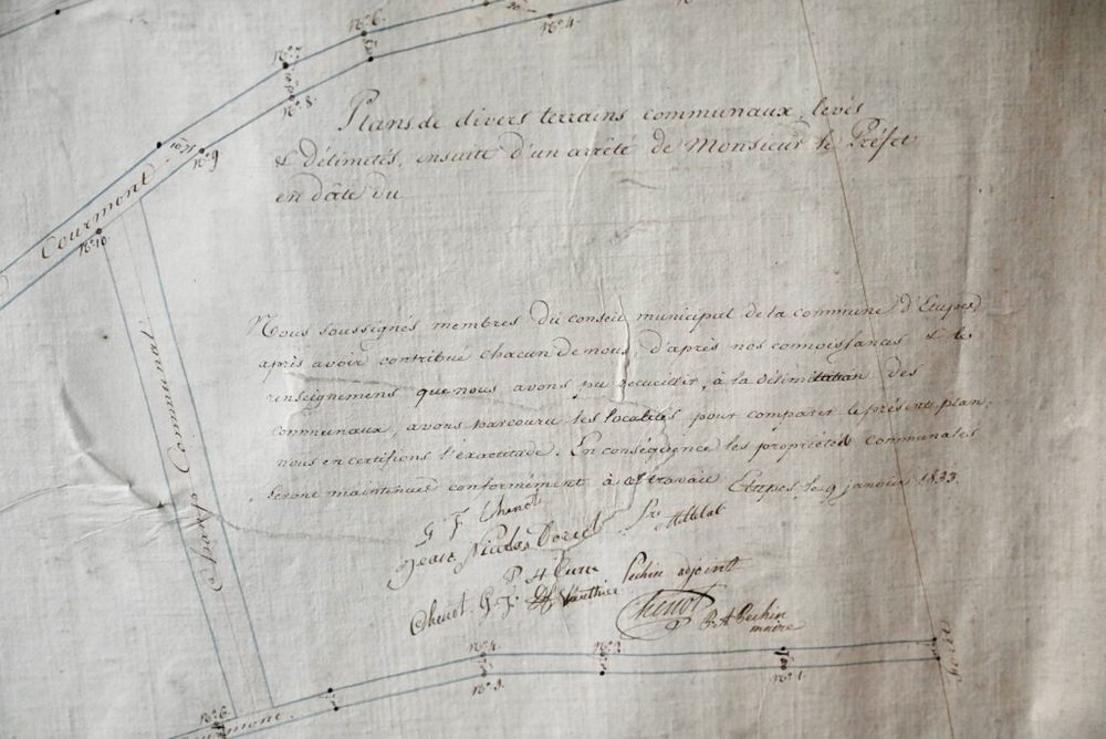 French N°2 Cadastral Plan, 1933 for sale at Pamono