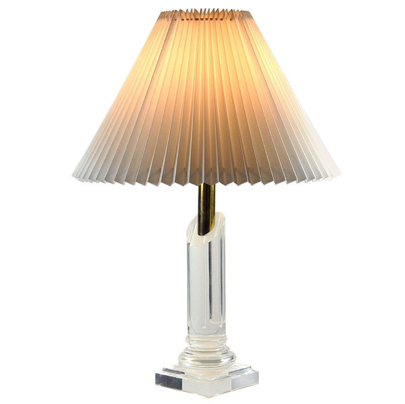 French Acrylic Column Table Lamp, 1990s for sale at Pamono