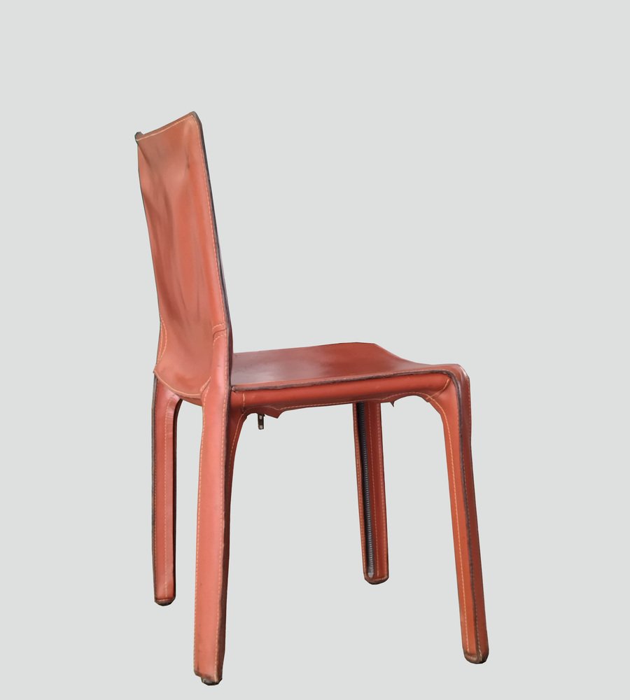 Model 412 Chair in Leather by Mario Bellini for Cassina, 1978 for sale ...