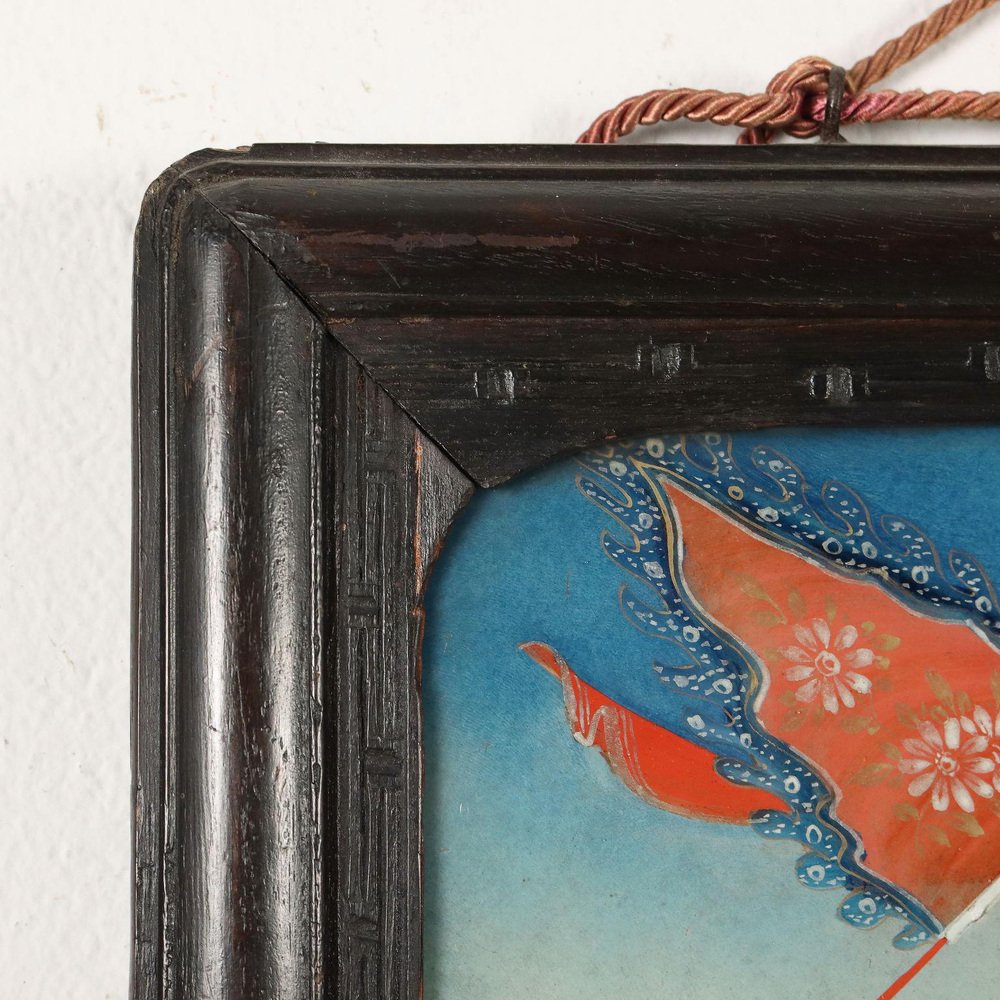 Chinese Painting Under Glass Depicting Battle Scene for sale at Pamono