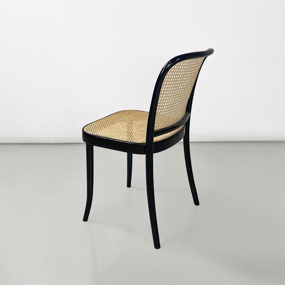 Chaises Antiques en Bois Peint en Noir avec Paille de Vienne par ...