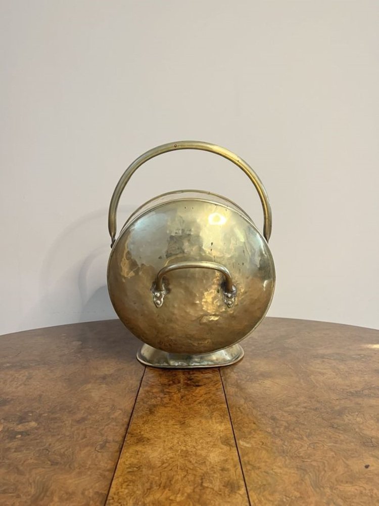 Antiker viktorianischer Kohlekübel & Schaufel aus Messing, 1880 bei ...