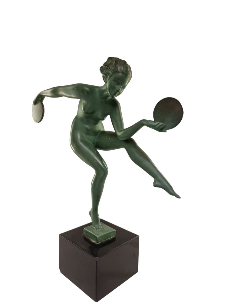 Art Deco Danseuse Paienne Figurine by Derenne for Max Le Verrier ...