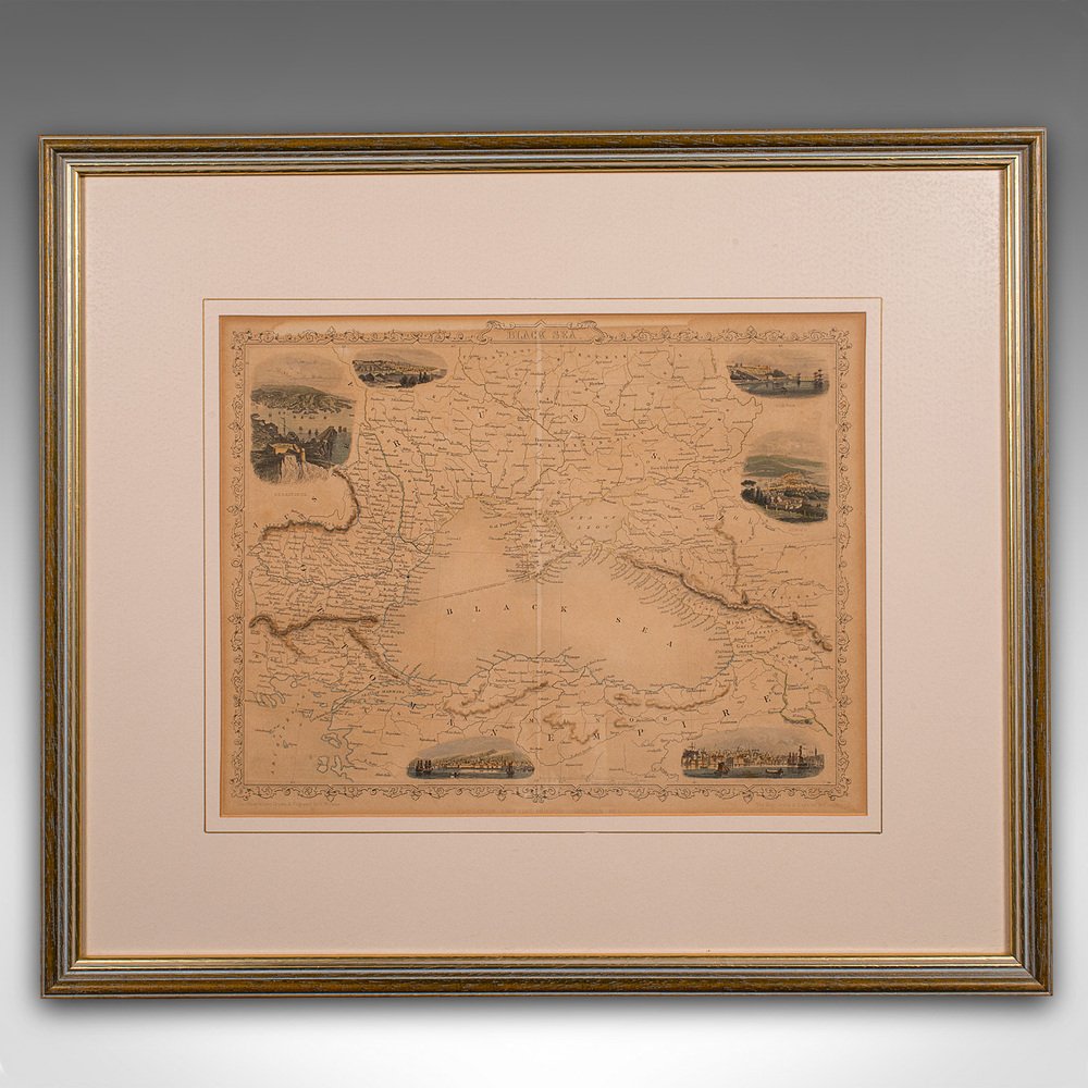 Antique English Lithography Map of Black Sea for sale at Pamono