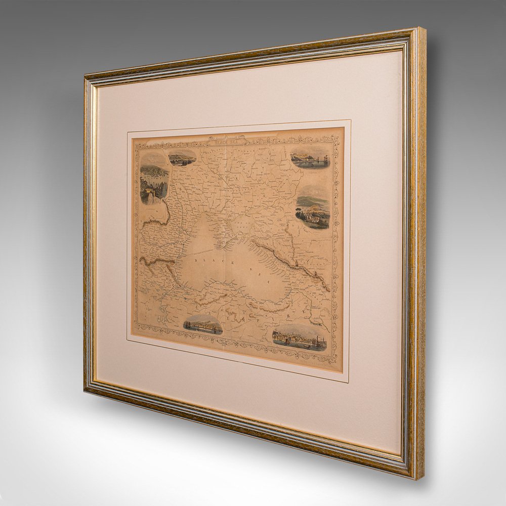 Antique English Lithography Map of Black Sea for sale at Pamono