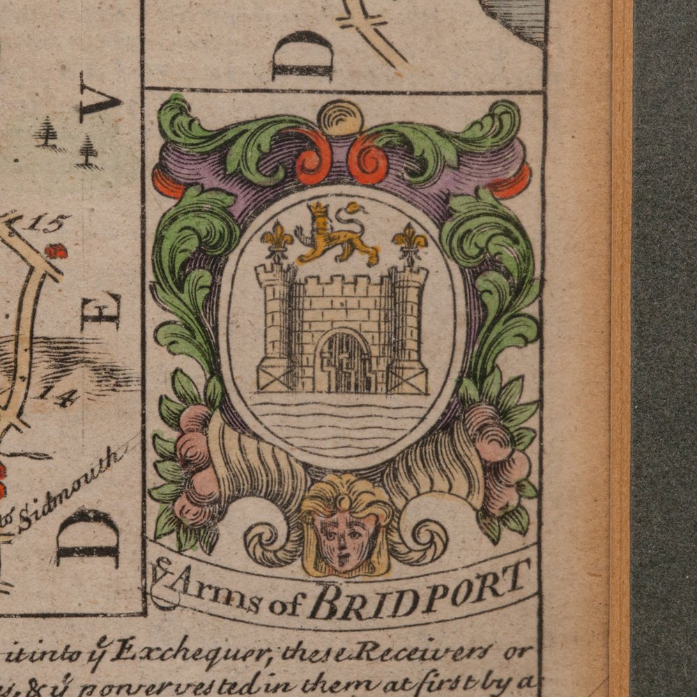 Antique English Chart of Devon for sale at Pamono