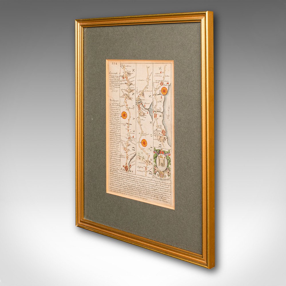 Antique English Chart of Devon for sale at Pamono
