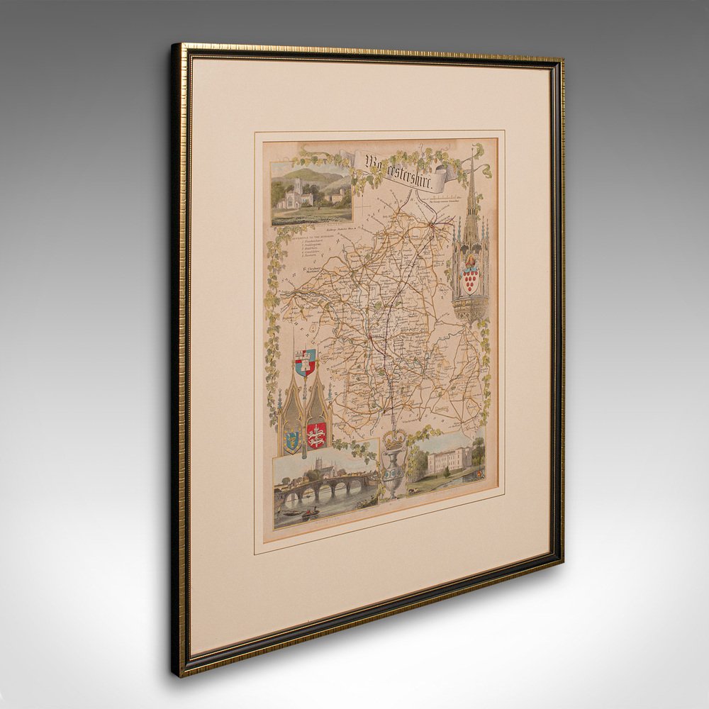 Antique Lithography Map for sale at Pamono
