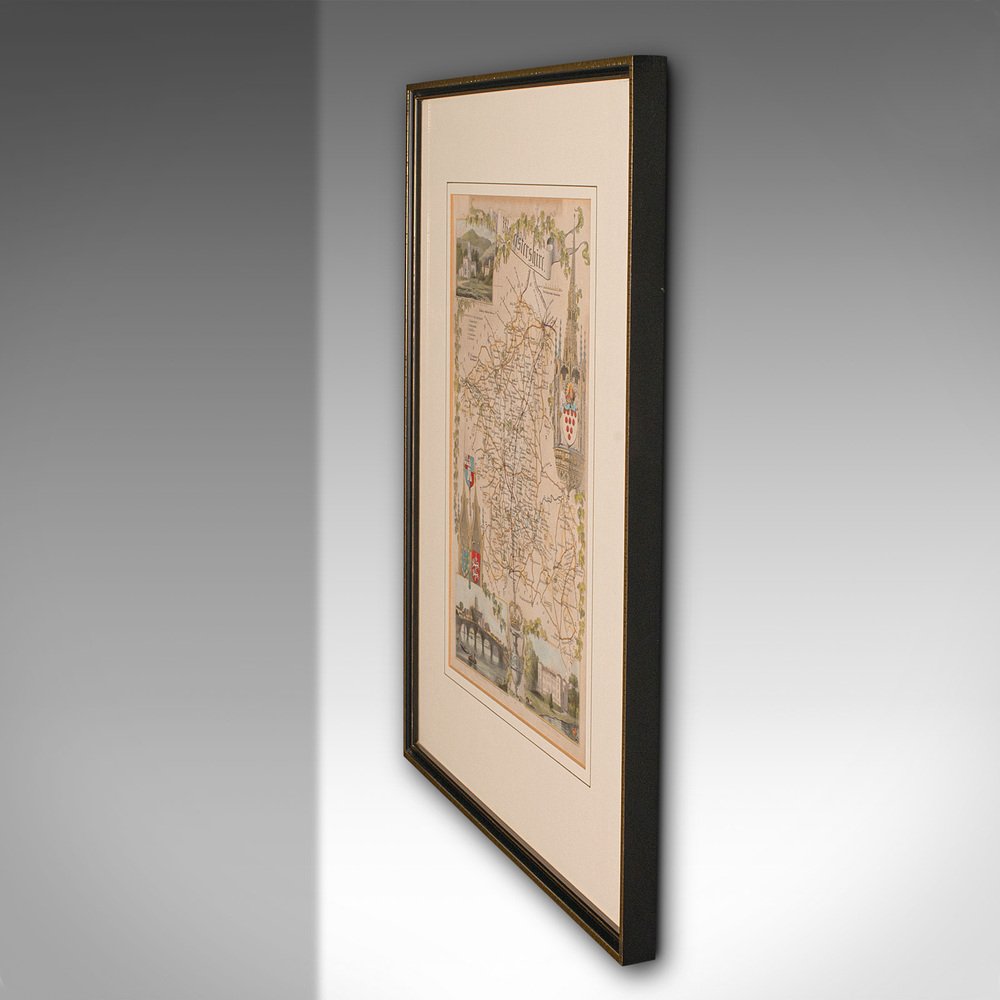 Antique Lithography Map for sale at Pamono